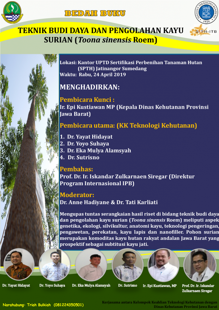 Bedah Buku : Teknik Budi Daya dan Pengolahan Kayu Surian (Toona ...